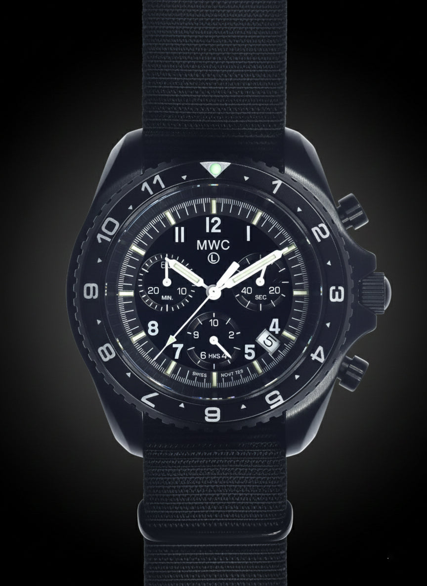 MWC NATO Pattern Stainless Steel Military Pilots Chronograph with Sapp